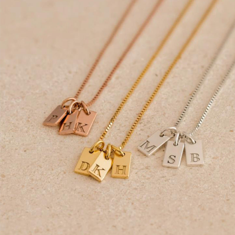 Simply Initial Medallion Name 14K Gold Plated Necklace | lightofjuwelen